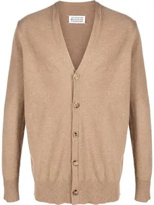 MAISON MARGIELA Oversized Knit Cardigan - Brown