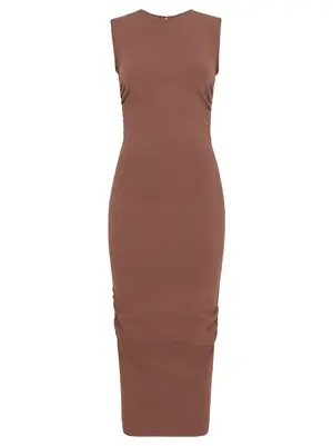 Dolce & Gabbana Sleeveless Midi Dress - Brown
