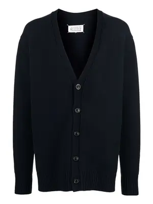 MAISON MARGIELA Oversized Knit Cardigan - Blue