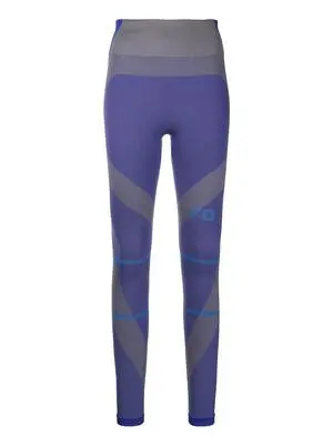 7 DAYS ACTIVE Logo-print Panelled Tights - Blue