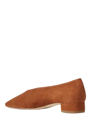 AeydĒ Aeyde Delia Suede Ballet Flats Tan