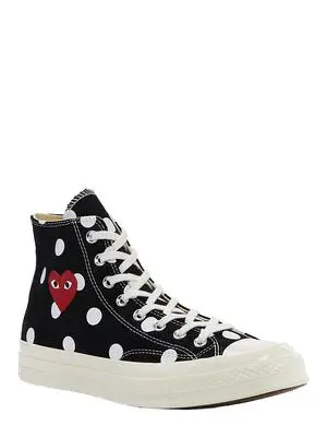 Play Comme Des Garcon X Converse Chuck Taylor High-top Sneakers - Black