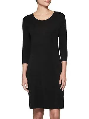 Misook Scoop Neck Dress - Black