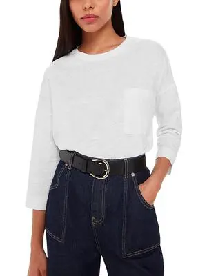 Whistles Organic Cotton Pocket Top White