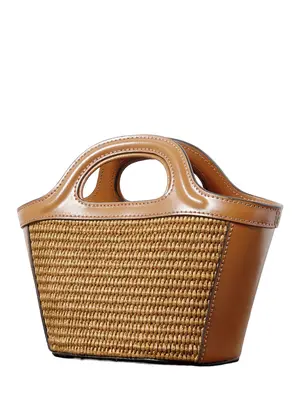 Marni Tropicalia Micro Raffia Tote - Brown