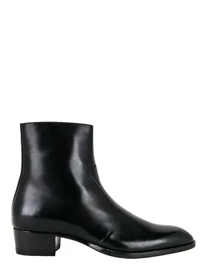 Saint Laurent Wyatt Western Zipped Boots - Noir