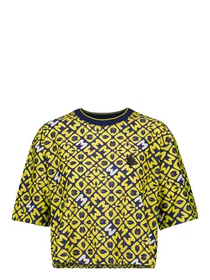 Moncler Printed Cropped T-shirt - Yellow