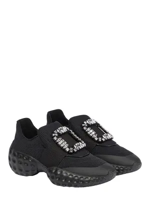 ROGER VIVIER Viv' Run Moonlight Strass Sneakers - Black
