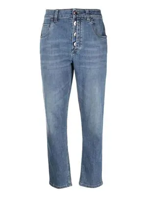 Brunello Cucinelli Mid-rise Straight-leg Jeans - Blue