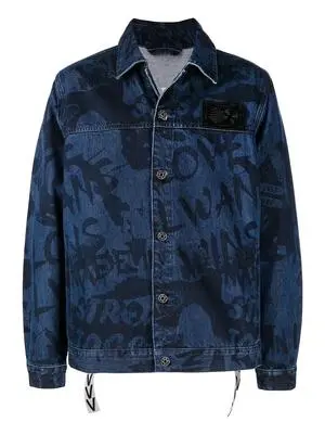 PORTS V Ports V Graffiti Print Denim Jacket