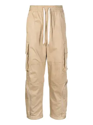PORTS V Drawstring Cargo Trousers - Brown