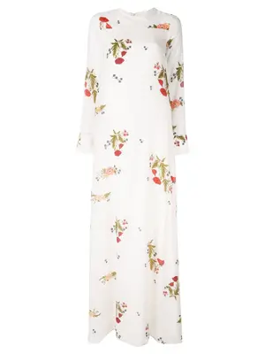 MACGRAW Soiree Floral Print Dress - White