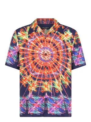 Dolce & Gabbana Kaleidoscope Print Short-sleeve Shirt - Blue