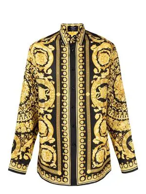 Versace Barocco Silk Shirt - Black