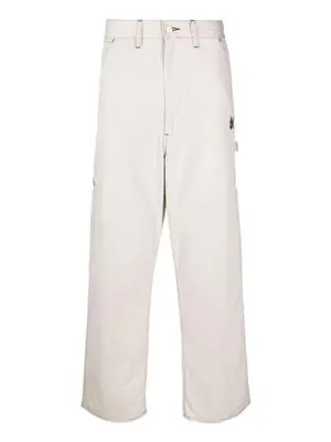 Needles X Smith's Butterfly-embroidered Trousers - Neutrals