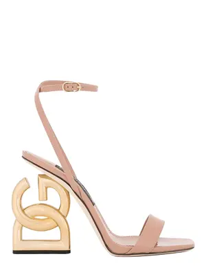 Dolce & Gabbana 3.5 105mm Patent Leather Sandals - Neutrals