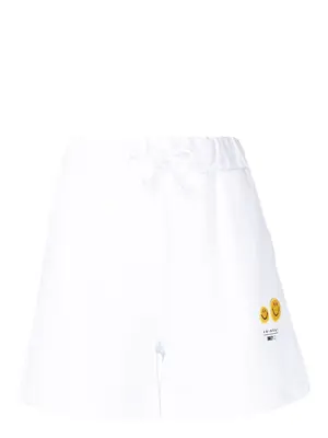 Joshua Sanders Smiley Face Print Shorts - White