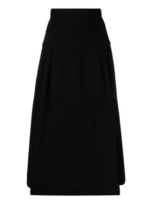 ULYANA SERGEENKO A-line Midi Skirt - Black