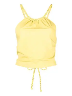 RED VALENTINO Lace-up Halterneck Top