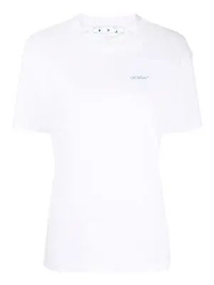 Off-White Arrows-print Organic Cotton T-shirt - White
