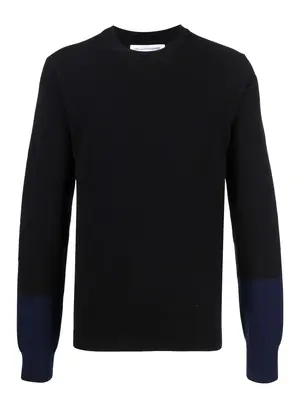 Comme Des Garçons Tonal Wool Jumper Black