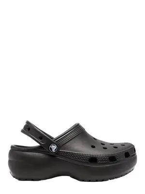 CROCS Classic Platform Clog Slides - Black