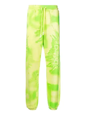 COUNTY OF MILAN Kaleidoscope Wings-print Track Pants - Yellow