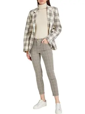 FRAME Le High Skinny Checked Pants - Gray