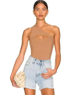 Superdown Sadra One Shoulder Bodysuit - Nude
