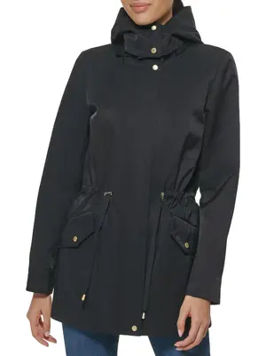 Cole Haan Cole Haan Short Rain Jacket Black