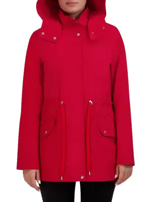 Cole Haan Cole Haan Short Rain Jacket Red