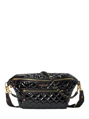 Mz Wallace MZ Wallace Crossbody Belt Bag Black Lacquer
