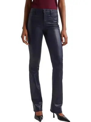 L'Agence Selma High-waist Boot-cut Jeans - Deep Midnight Coated