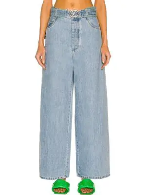 Bottega Veneta Belted Trouser Jeans - Light Bleach