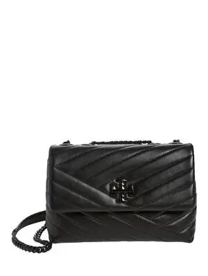 Tory Burch Tory Burch Kira Chevron Small Convertible Shoulder Bag Black/silver