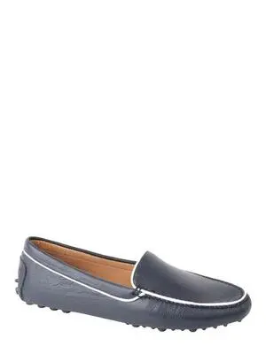 PATRICIA GREEN Jill Piped Driving Shoe - Navy