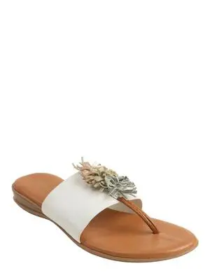 Andre Assous Novalee Featherweights™ Sandal - White/metal