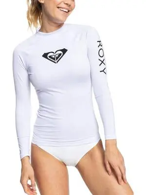 Roxy Roxy Whole Hearted Long Sleeve Rashguard Bright White