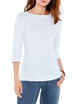 NIC+ZOE Boatneck T-shirt - Paper White