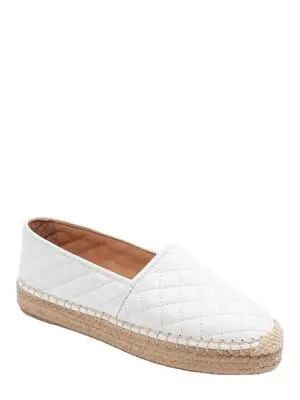 PATRICIA GREEN Abigail Espadrille Slip-on - White Quilted Leather
