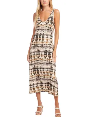 Karen Kane Karen Kane Brigitte Sleeveless Midi Dress Print