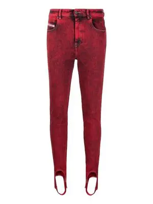 DIESEL® Marble Finish Skinny Jeans - Red