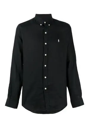 Polo Ralph Lauren Logo Button-down Shirt - Black
