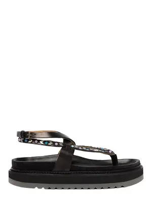 Isabel Marant Stud-embellished Thong Sandals - Black