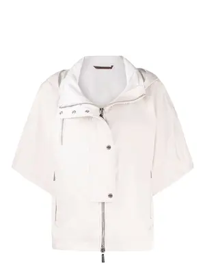 MOORER Lightweight Hooded Jacket - Neutrals