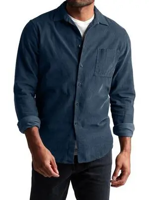 ROAN Nobel Fine Wale Corduroy Button-up Shirt - Seaport
