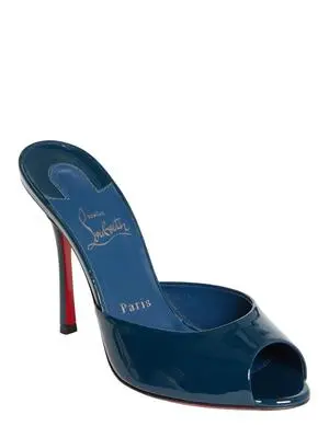 CHRISTIAN LOUBOUTIN Me Dolly Peep Toe Slides - Last Night