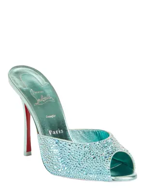 CHRISTIAN LOUBOUTIN Me Dolly Peep Toe Slide Sandal Version Bermuda