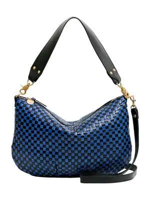 Clare V. Clare V. Moyen Messenger Bag Black/cobalt