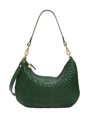 Clare V. Clare V. Moyen Messenger Bag Evergreen Woven